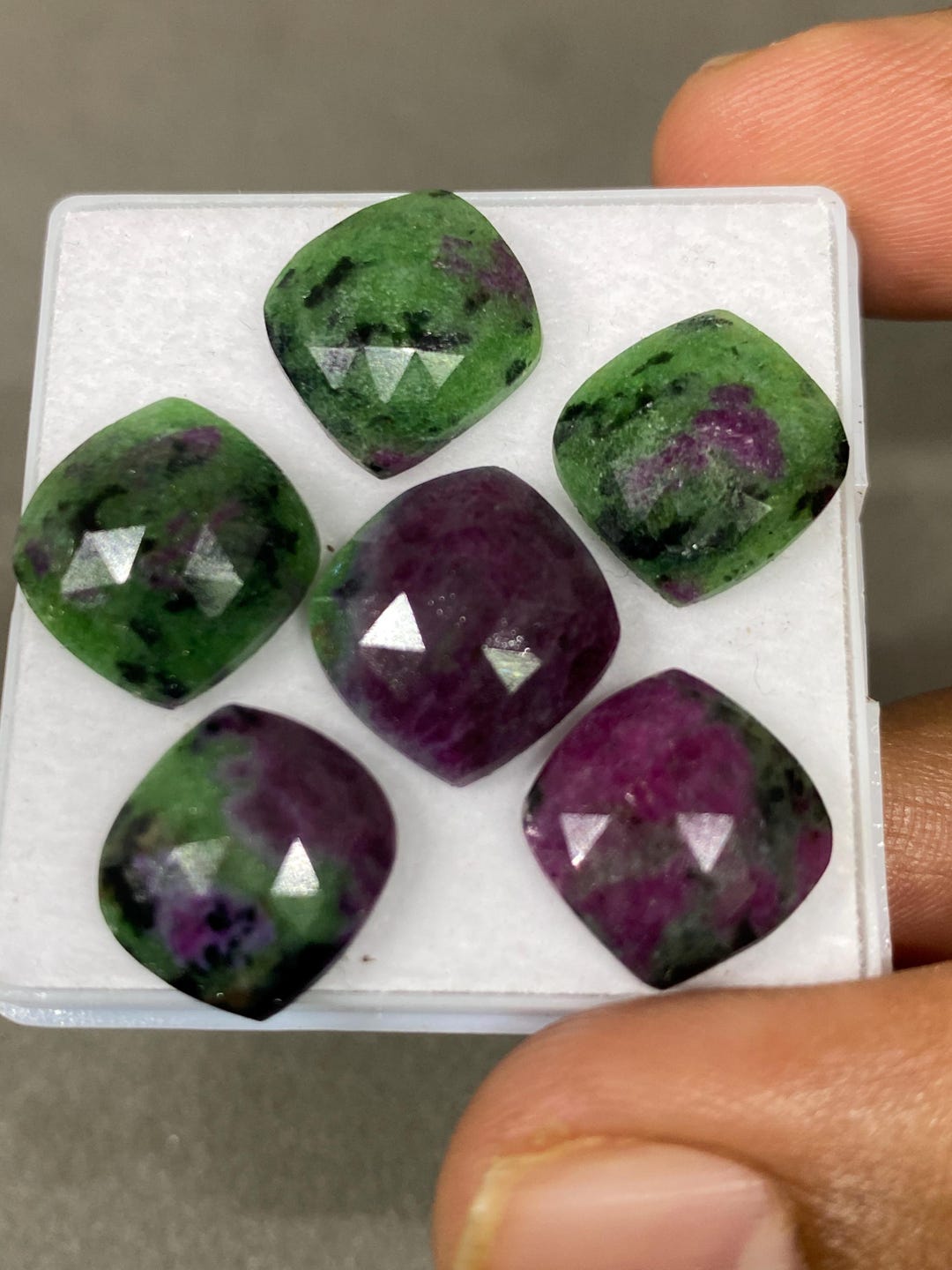 Marvellous Ruby Ziosite Rosecut Leaf Shape Wt 40 Carats Pcs 6 Size 9x8-10x9mm Ruby Ziosite ...