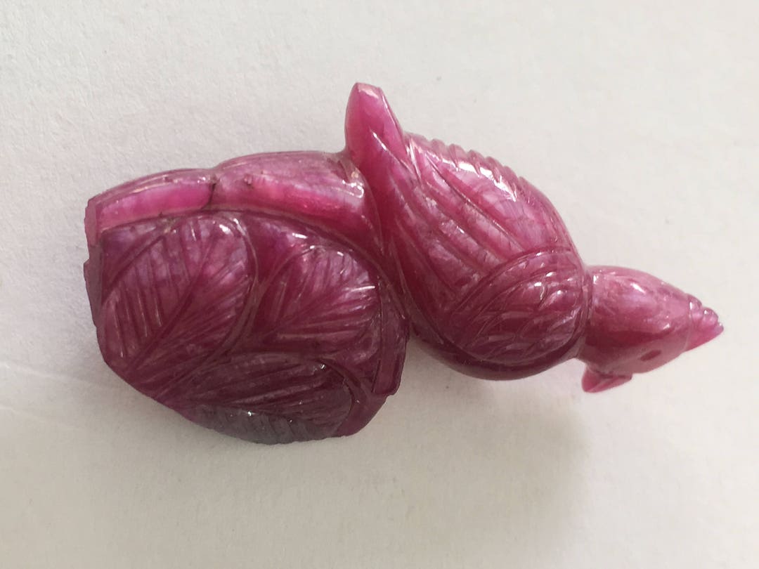 Very Rare Natural Ruby Bird Carving Weight 54.5 Carats Size 38x21mm - Etsy