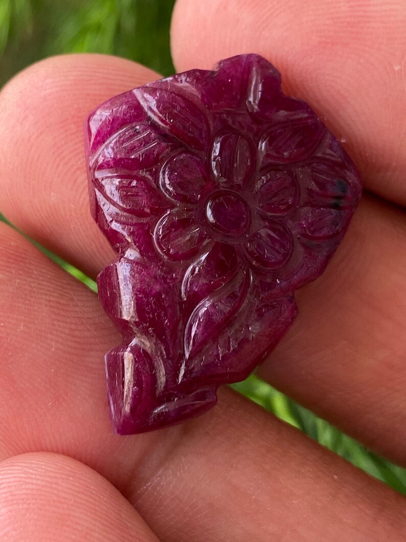 Dazzling Very Rare Huge Size Natural Ruby Handmade Flower Carving ...