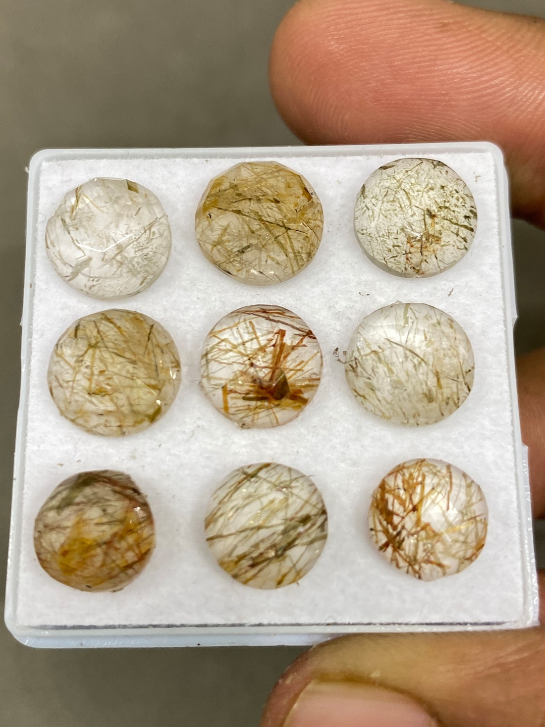 Stellar Rare Copper Brown Rutile Round Rosecut Multi Rutile Wt 27 Cts ...