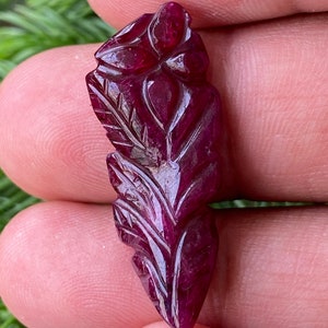 One of a Kind Very Rare Natural Ruby Handmade Rose Carving Weight 18 ...