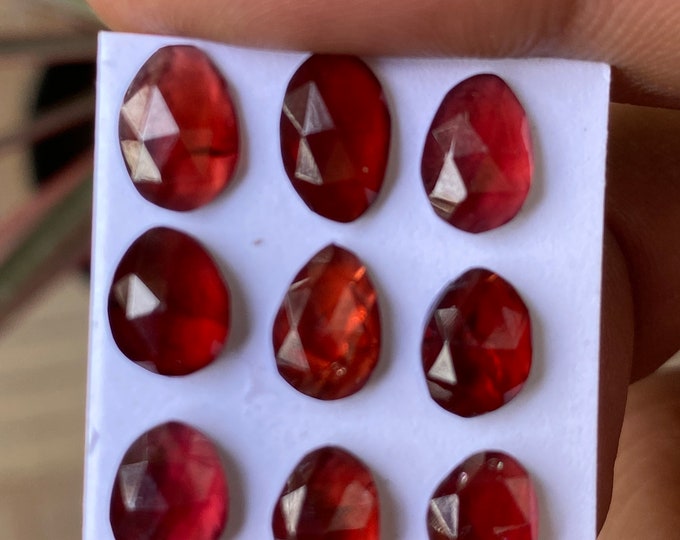 Stunning Rare Rosecut Red Orange Garnet Fancy Garnet Rosecut Pcs 9 Wt ...