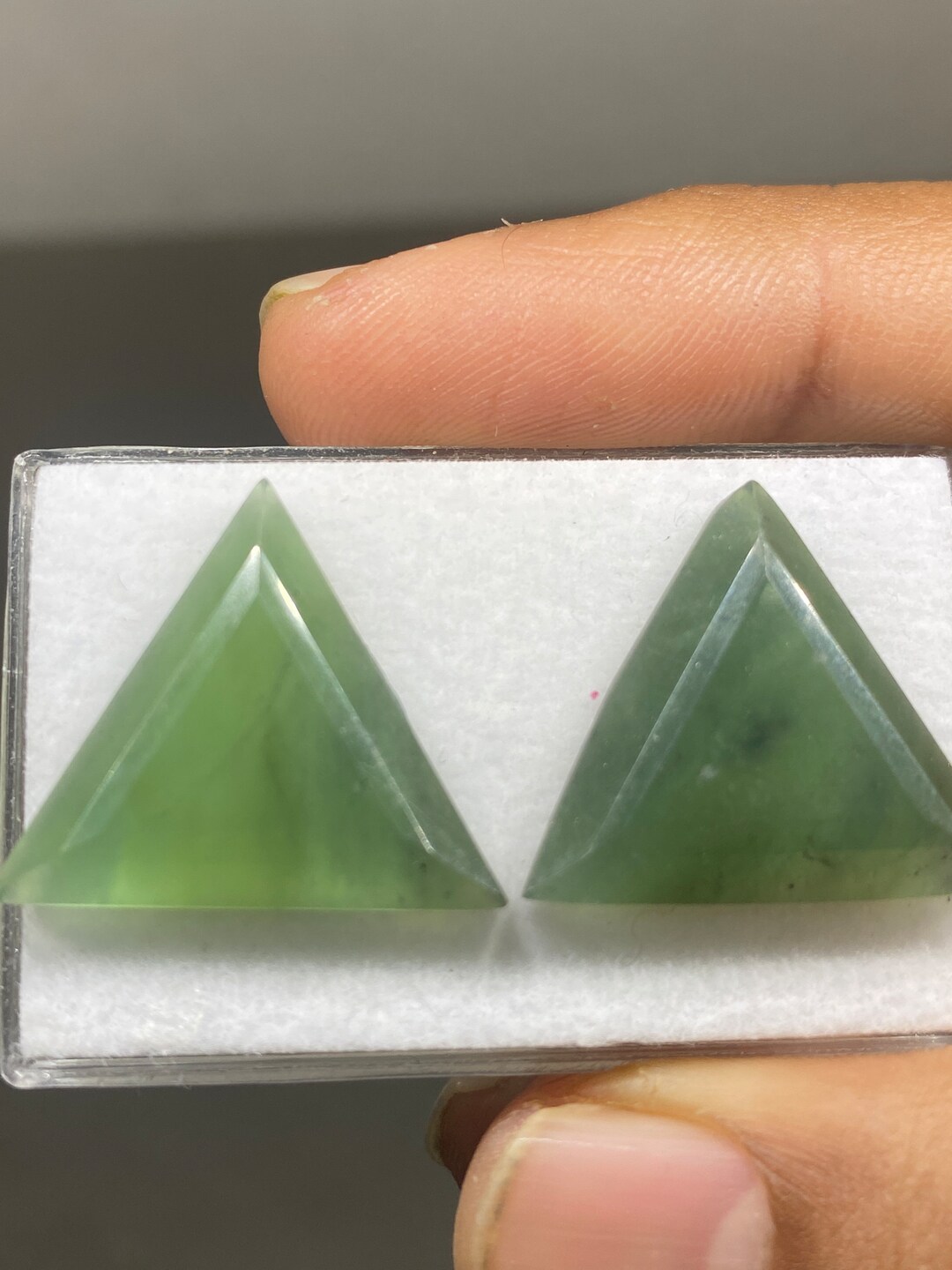 Stunning Serpentine Rosecut Triangle Flats Mix Size 15mm Wt 20 Carats ...