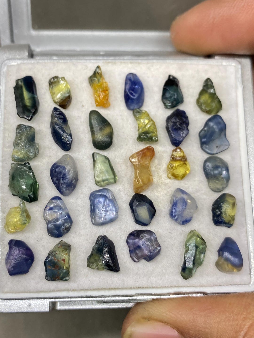 Extremely Rare Bicolor Sapphire Rough Colorful Bicolor Multi Sapphire ...