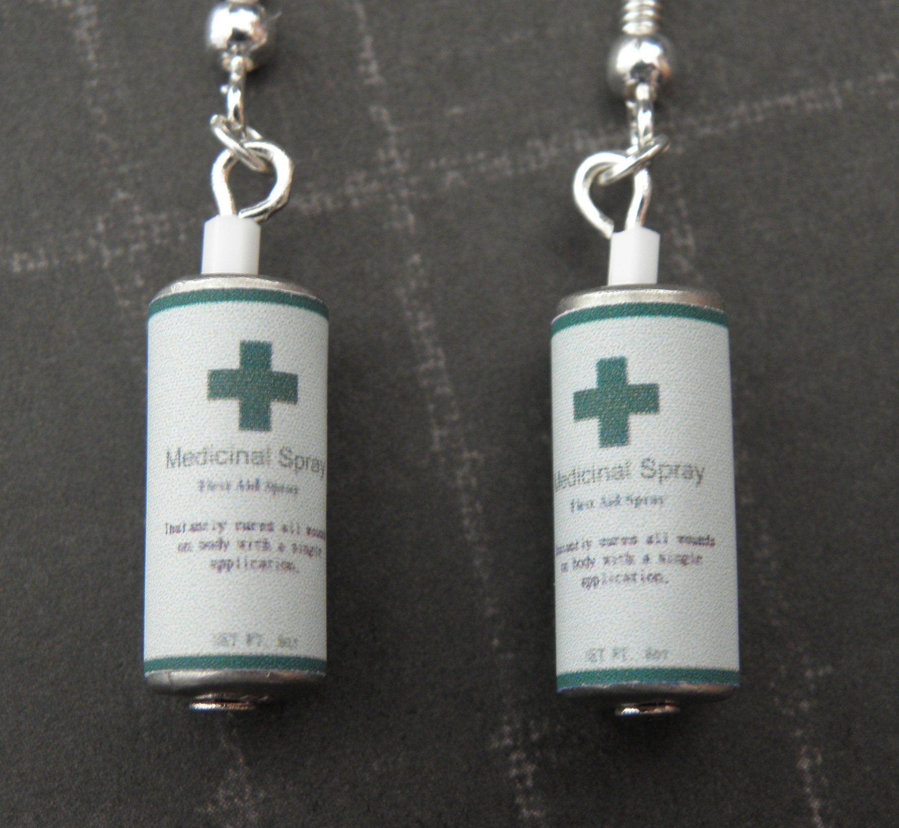 Resident Evil First Aid Spray Earrings - Video Game Jewellery ...