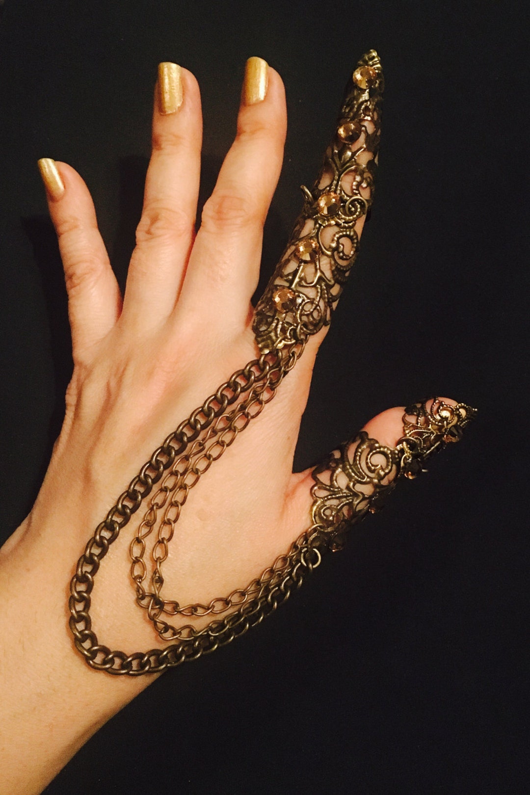 Chained Armor Rings, Slave Thumb Rings,claw Rings, Armor Claws, Shield ...