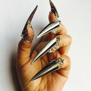 Steel Claws,silver Claw Rings,metal Nail Guards,claw Rings,nail Guards ...