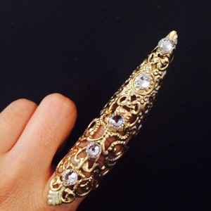 Shield Full Finger Ring Armor Ring Nail Guard Filigree - Etsy