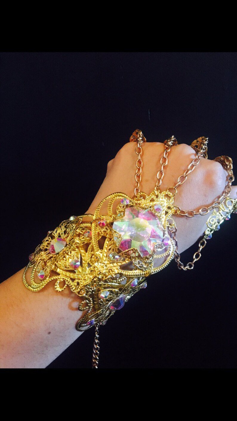 Crystal gauntlet with clawsarmor braceletcrystal | Etsy