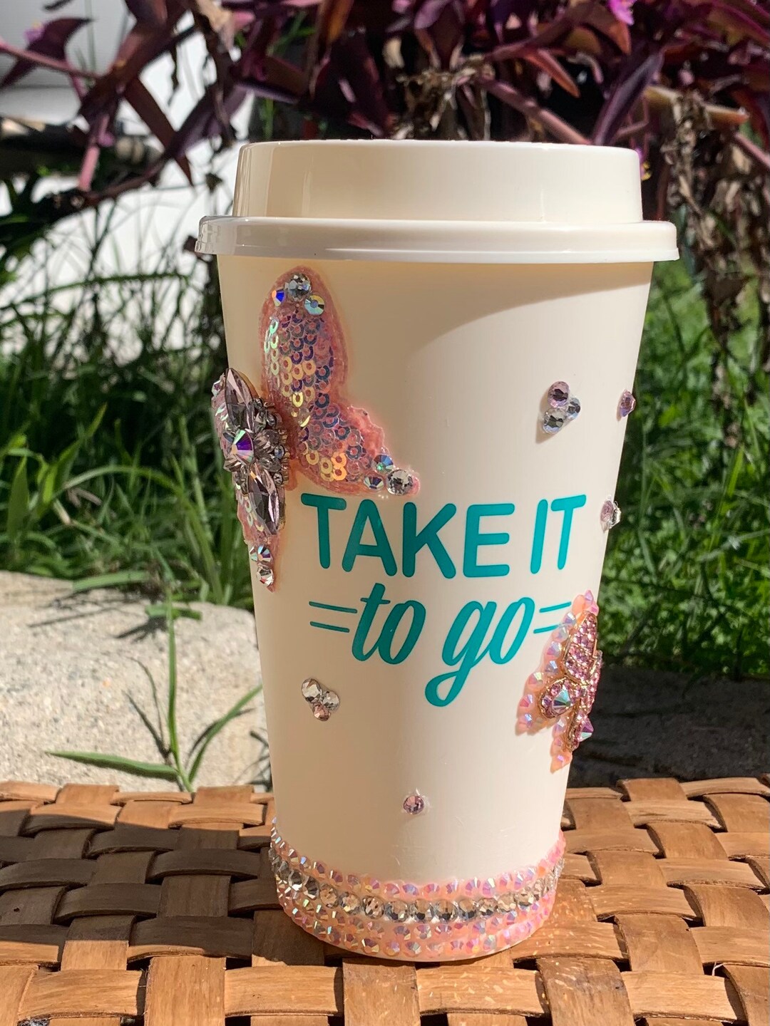 Coffee Cup Rhinestone Cup Blinged Cup Hot Cup With - Etsy