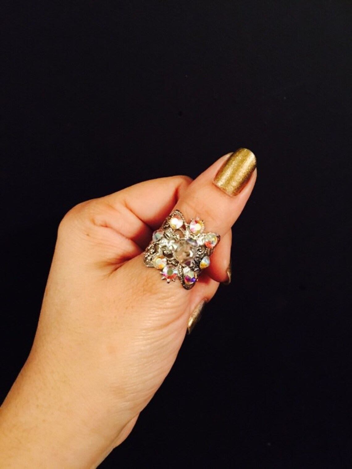 Single Spike Ring Made With a Vintage Style Filigree in - Etsy