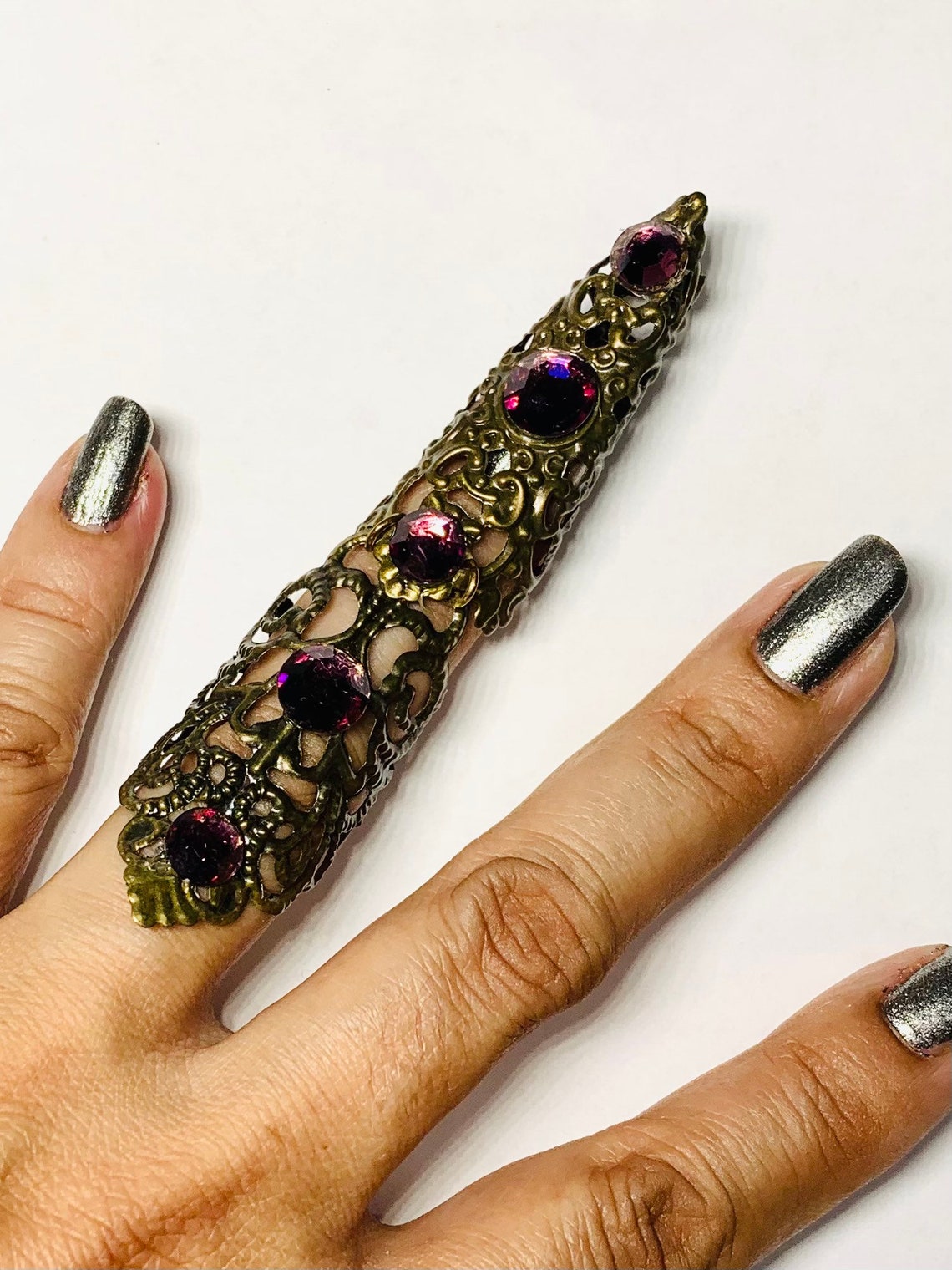 Shield Nail Guardfull Finger Ring Armor Ring Vintage Style - Etsy