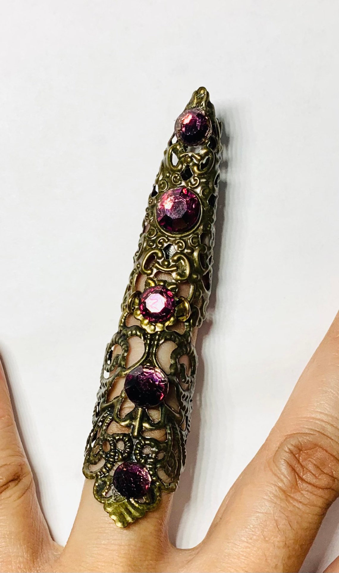 Shield Nail Guardfull Finger Ring Armor Ring Vintage Style - Etsy