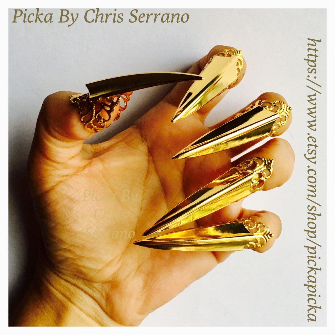 Steel Claw Ringsgolden Claw Ringsgold Nail Guardsmetal | Etsy