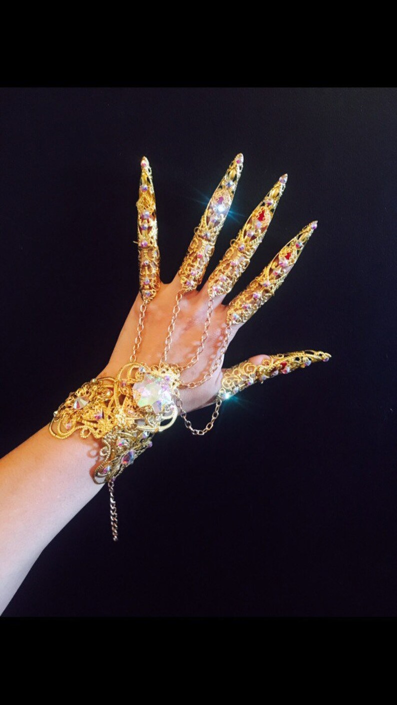 Crystal Gauntlet With Clawsarmor Braceletcrystal - Etsy