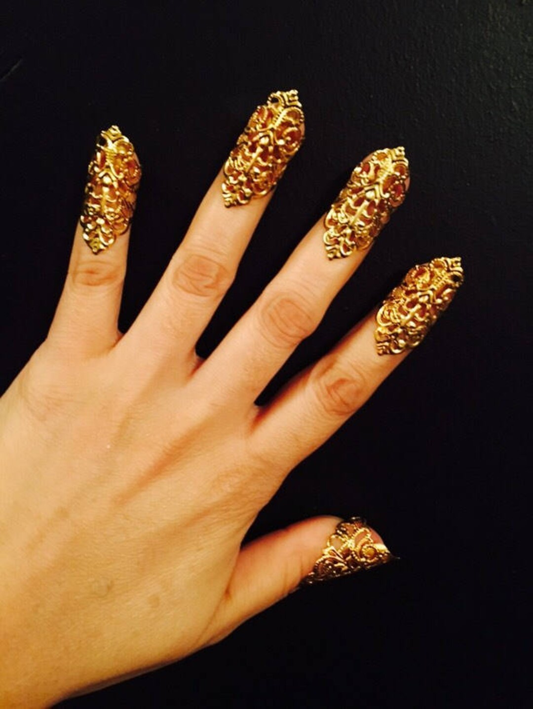 Small Golden Claw Rings,nail Guards,nail Tips,finger Tips,nail Jewelry ...