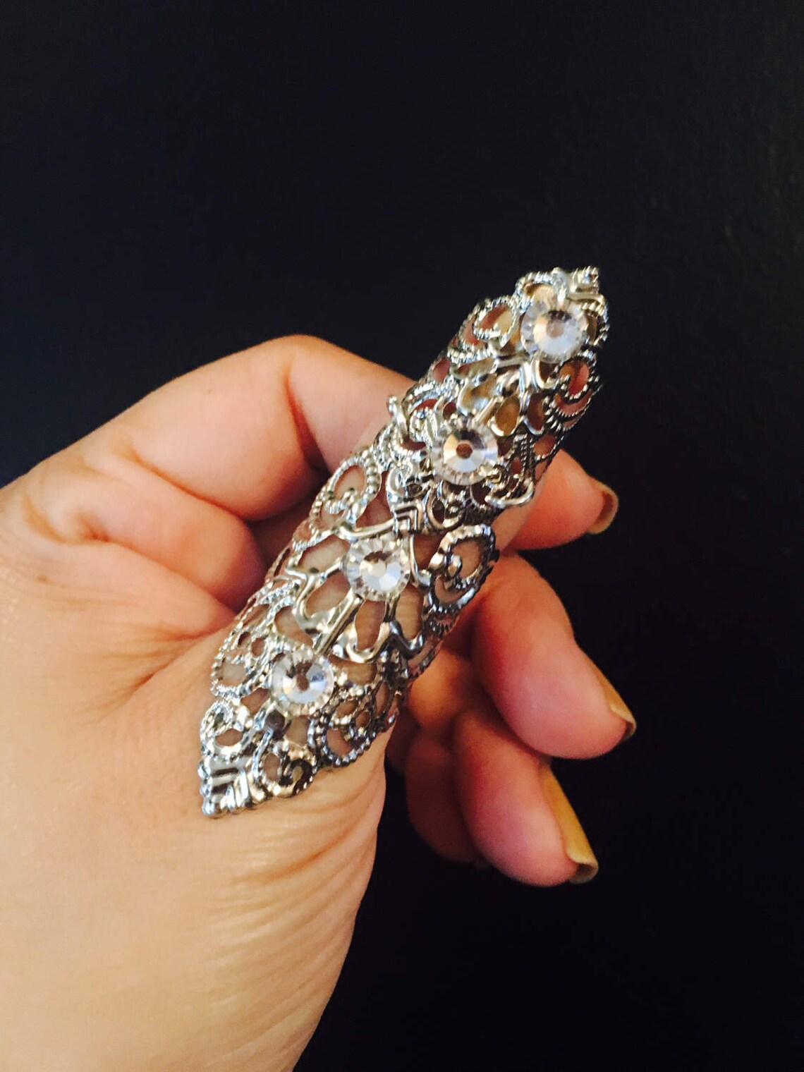 Thumb Armor Ring Shield Ring Filigree Ringmade With a - Etsy