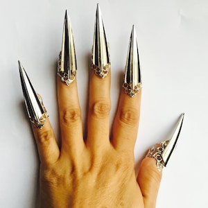 Steel Claws,silver Claw Rings,metal Nail Guards,claw Rings,nail Guards ...