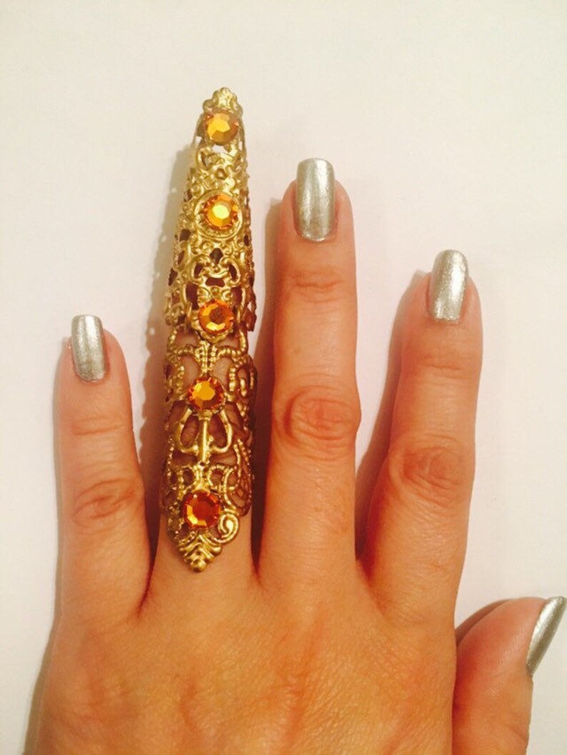 Shield Nail Guard Full Finger Ring or Armor Ringvintage | Etsy