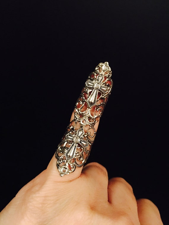 Pinky Ring Double Cross Pinky Ring Claw Pinky Ring Full - Etsy