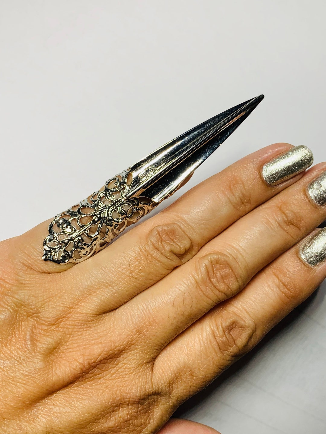 Shield Claw Ring,pinky Ring,claw Ring,crystal Pinky Ring,nail Guard ...