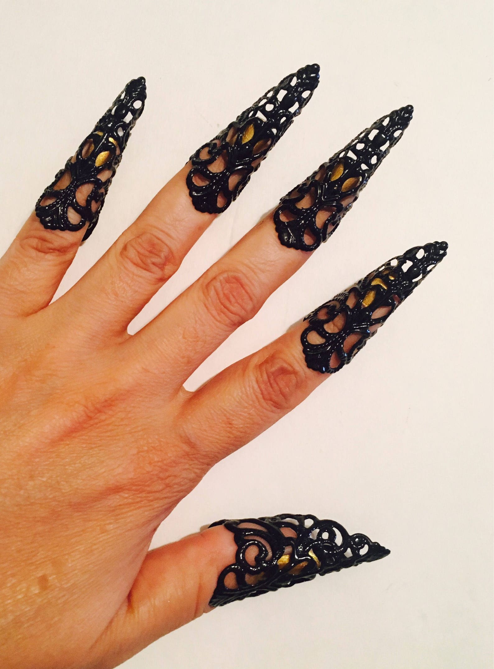 10 Pcs Arrow Claw Ringsmetal Finger Tipsmetal - Etsy