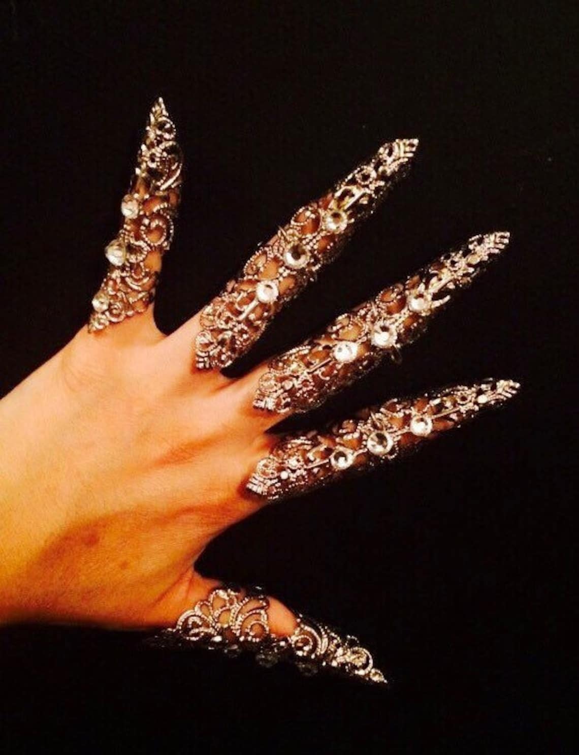 Full Finger Claw Ringsarmor Ringsnail Guardscrystal | Etsy