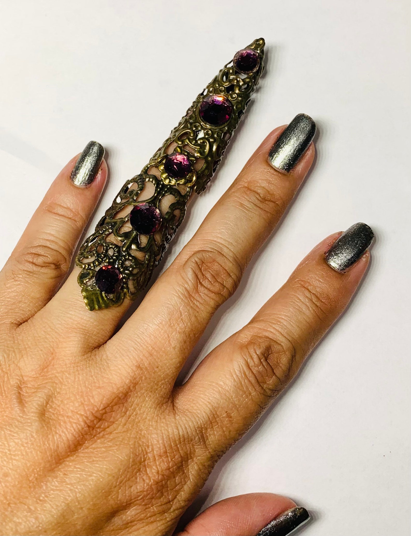 Shield Nail Guardfull Finger Ring Armor Ring Vintage Style - Etsy