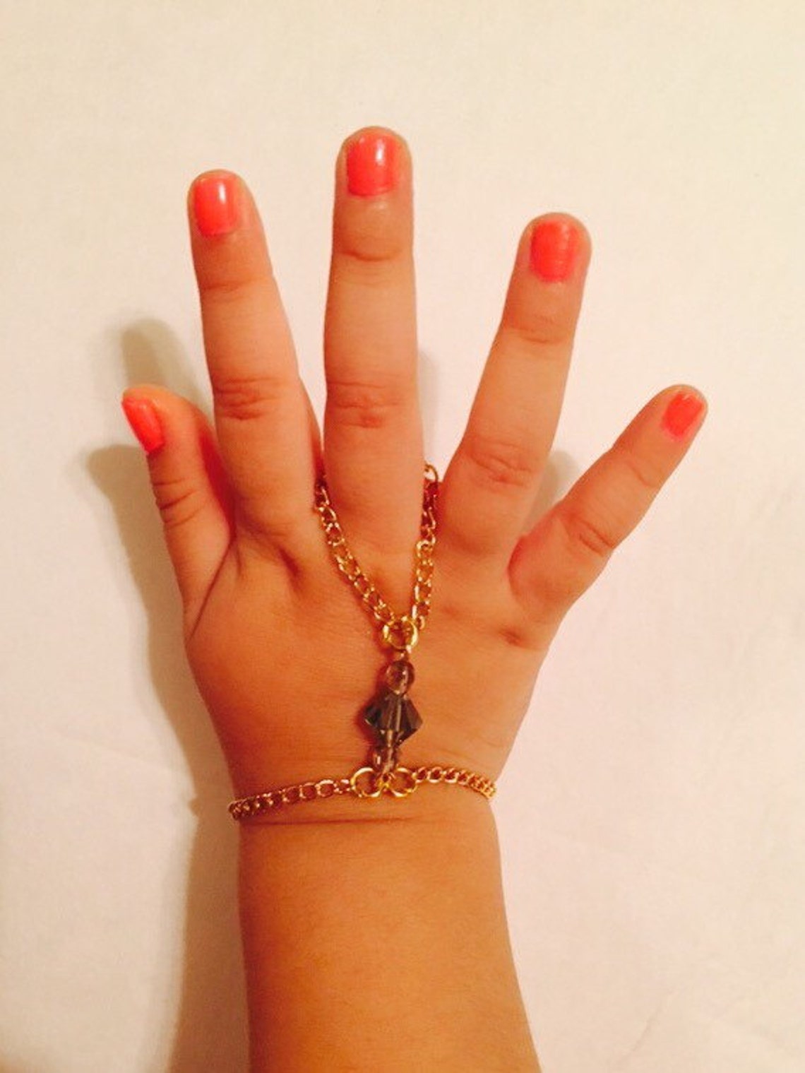 Baby girl crystal bracelet or hand harness gold color chain | Etsy