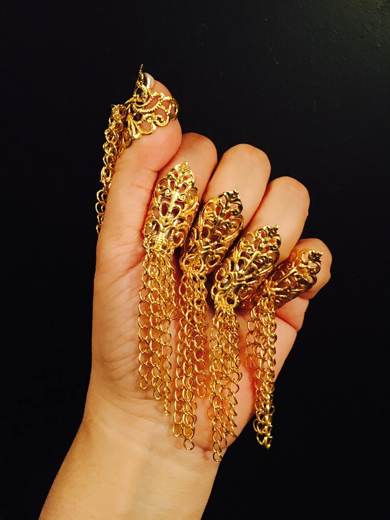 Chain Claw Ringsnail Guardsnail Tipsnail Ringsgold | Etsy