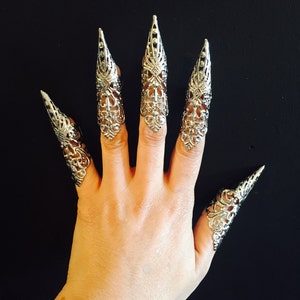 10 Pcs. Iron Claw Rings,nail Guards,armor Claws,nail Tips,claw Rings ...