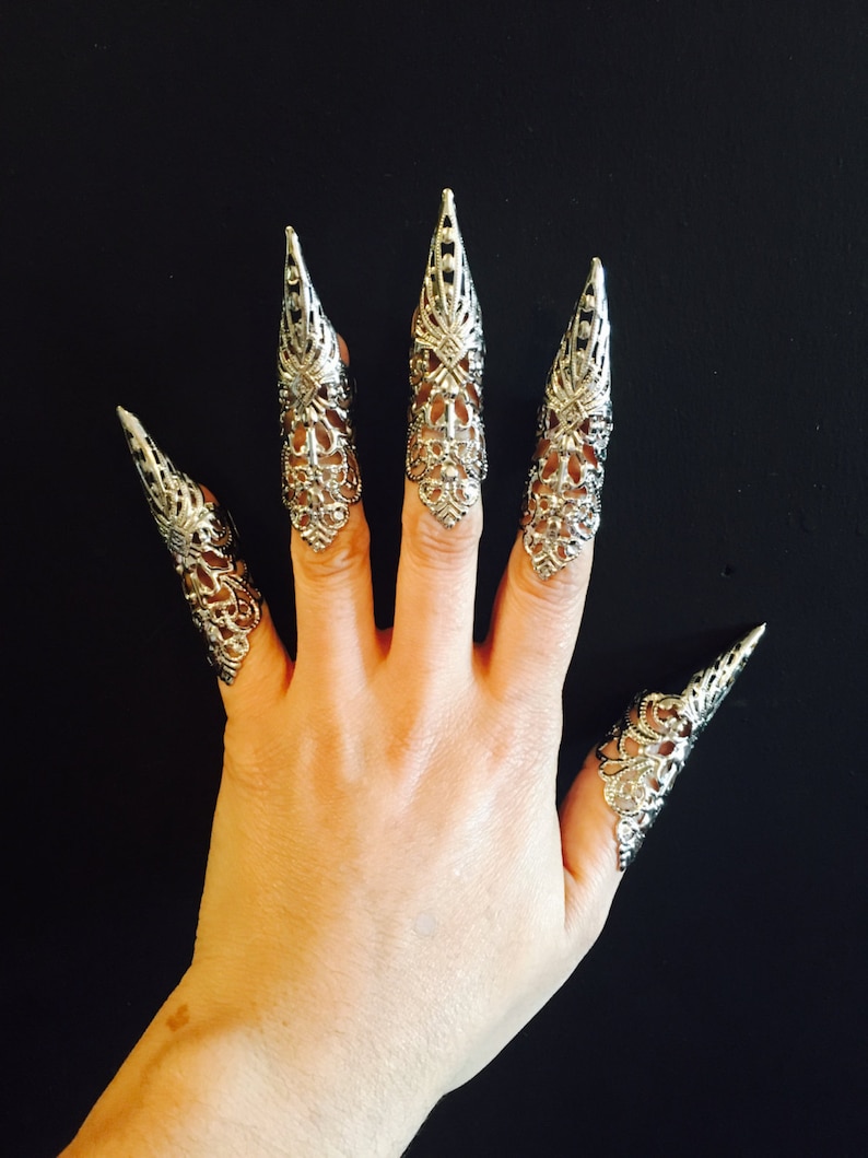 10 Pcs. Iron Claw Rings,nail Guards,armor Claws,nail Tips,claw Rings ...