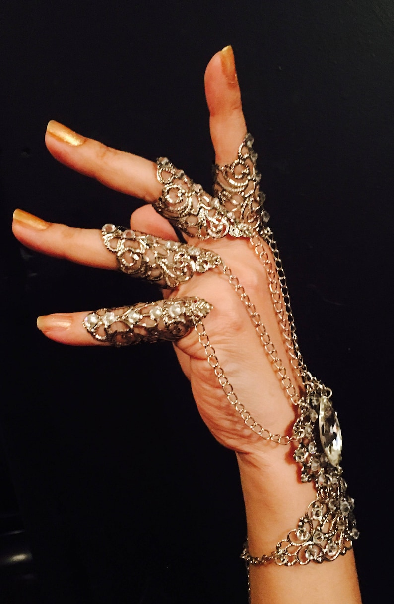 Crystal Armor Bracelet Full Hand Bracelet Braceletfull Hand | Etsy