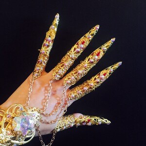 Crystal Gauntlet With Claws,armor Bracelet,crystal Glove,crystal ...