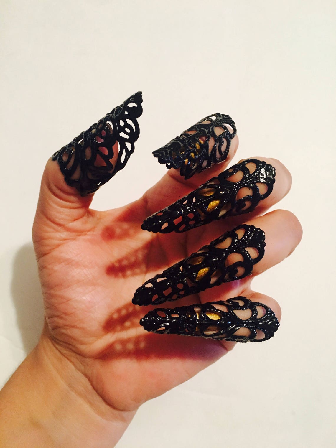 10 Pcs Arrow Claw Rings,metal Finger Tips,metal Claws,nailguards,nail ...