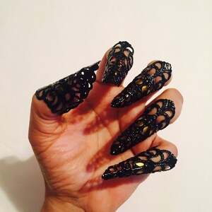 10 Pcs Arrow Claw Rings,metal Finger Tips,metal Claws,nailguards,nail ...