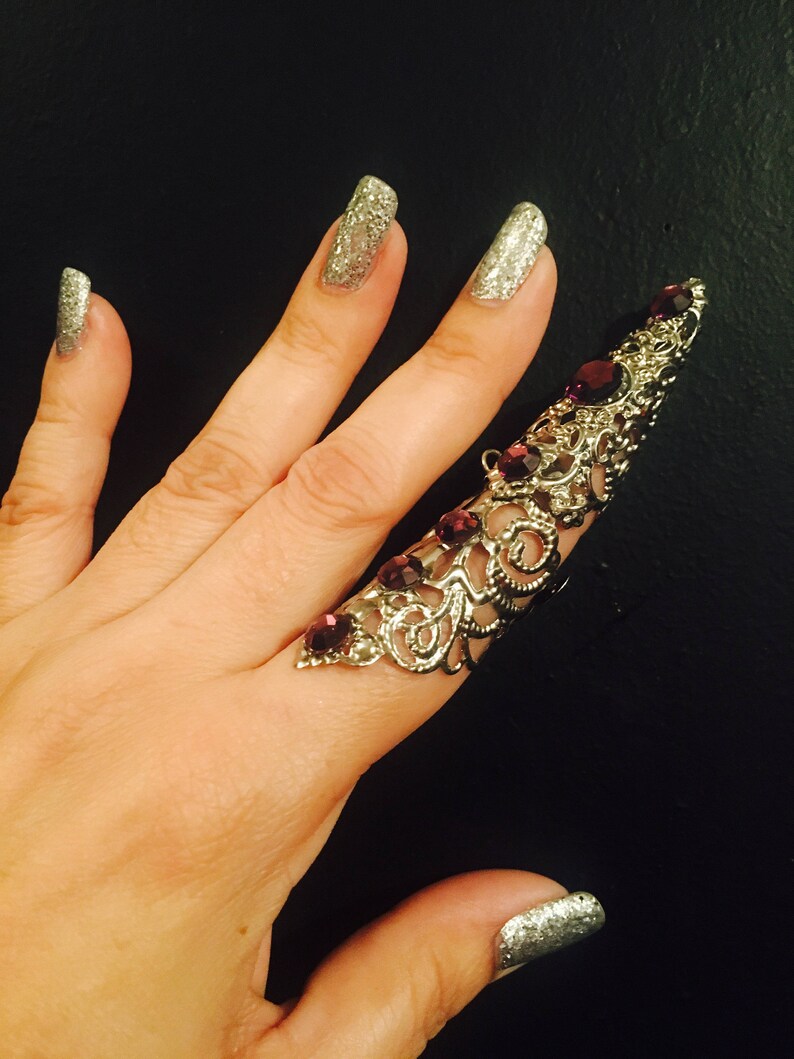 Shield ringfull nail guardFull finger ringarmor ringnail | Etsy