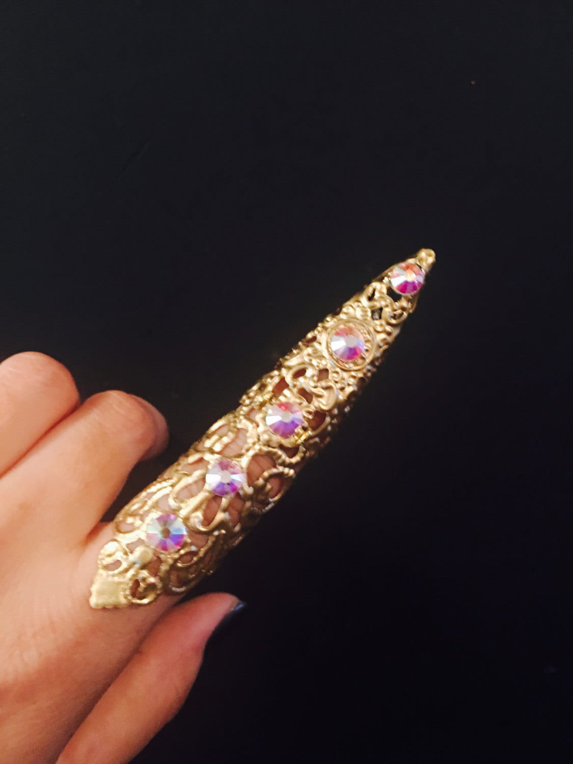 Full Finger Ringarmor Ringshield Ringnail Guardmetal Nail | Etsy