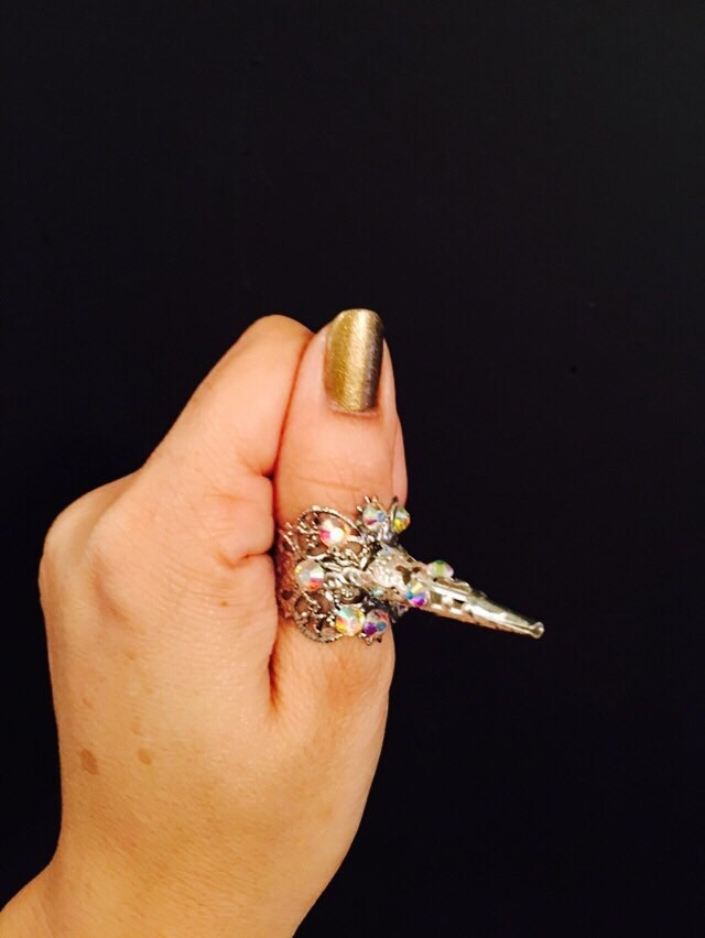Single Spike Ring Made With a Vintage Style Filigree in - Etsy