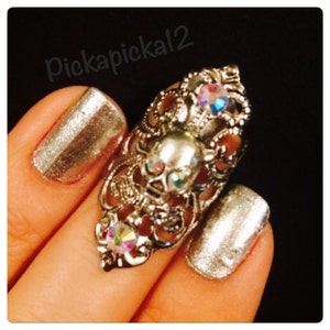 Skull Claw Ring,finger Tip or Nail Claw Made With a Vintage Style ...