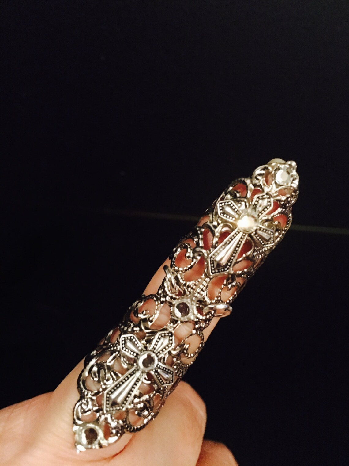 Pinky Ring Double Cross Pinky Ring Claw Pinky Ring Full - Etsy