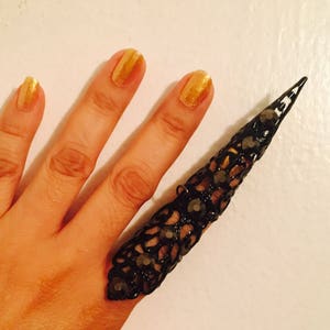 Crystal Nail Guard,shield Ring,armor Ring,full Finger Ring,claw Ring ...