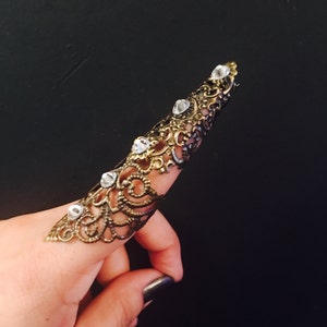 Shield Full Finger Ring, Armor Ring, Made With a Vintage Style Filigree ...