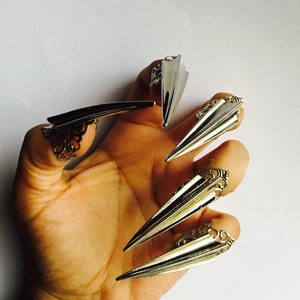 Steel Claws,silver Claw Rings,metal Nail Guards,claw Rings,nail Guards ...