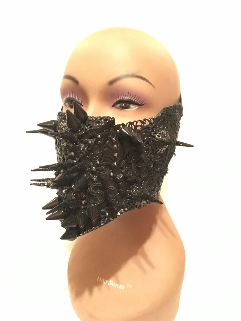 Black mouth maskface maskmouth pieceBlack maskFiligree | Etsy