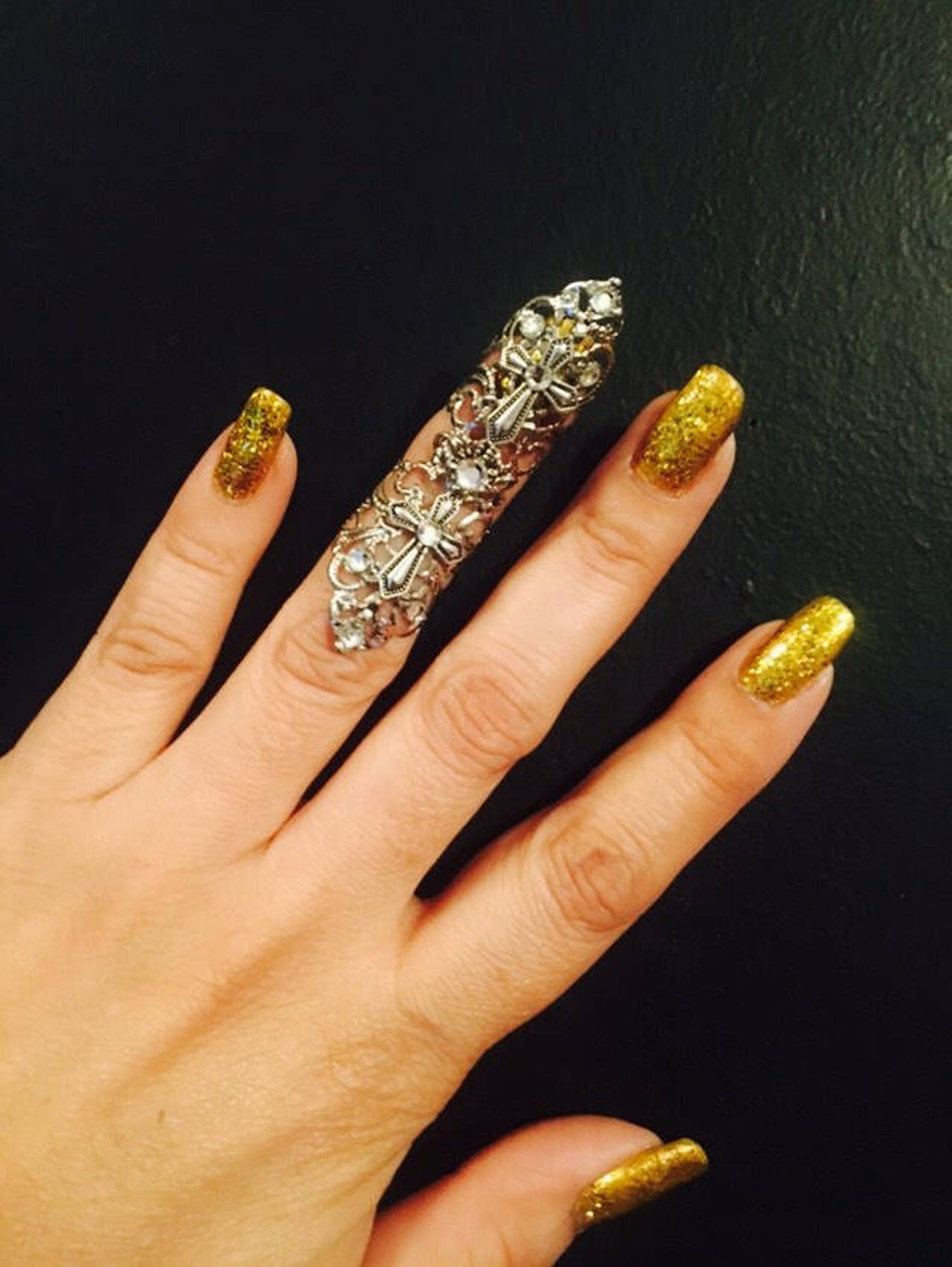 Pinky Ring Double Cross Pinky Ring Claw Pinky Ring Full - Etsy