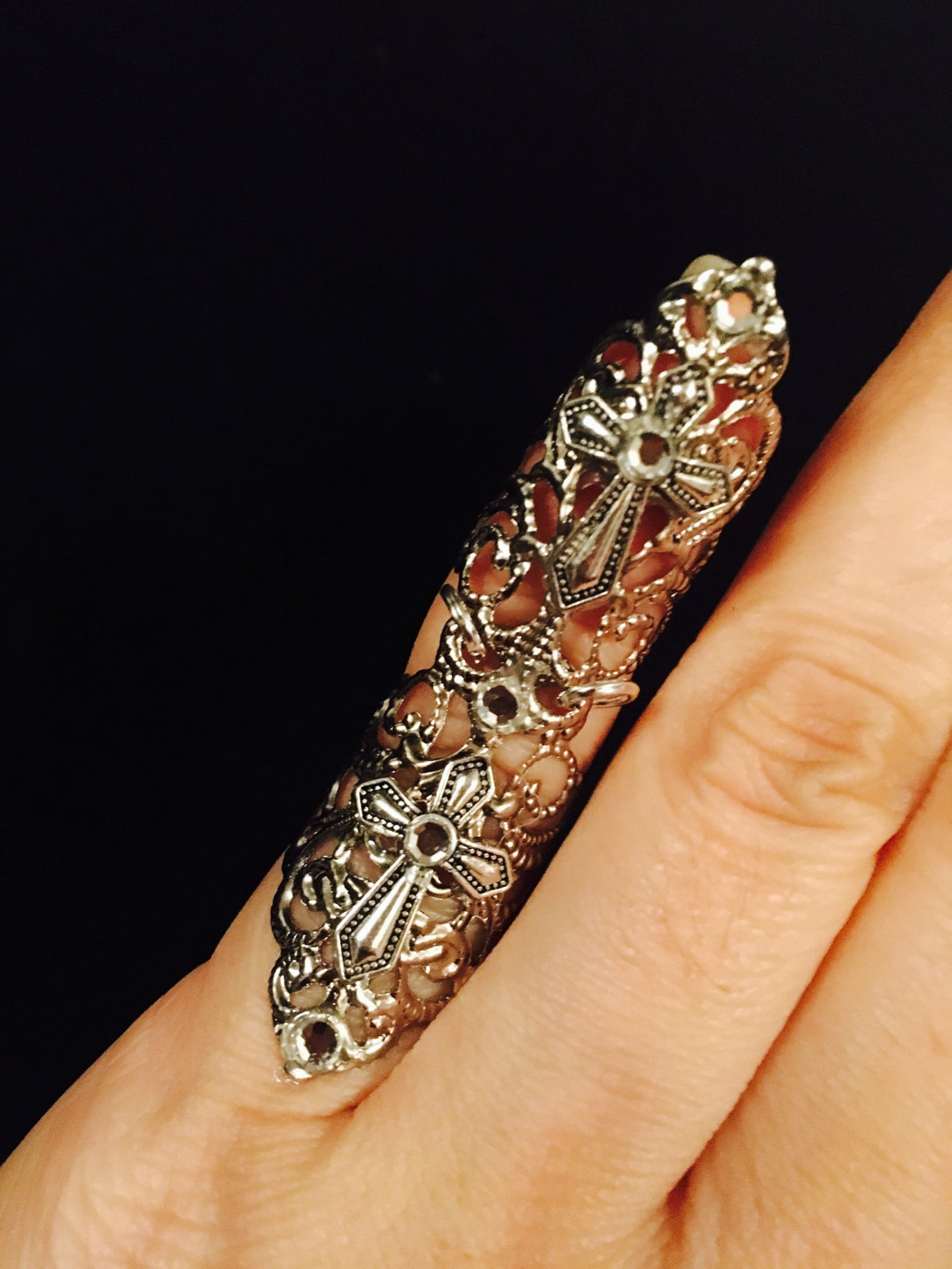 Pinky Ring Double Cross Pinky Ring Claw Pinky Ring Full - Etsy