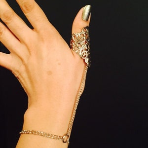 Thumb Harness Ring or Slave Chain Ring in Dull Silver Color - Etsy