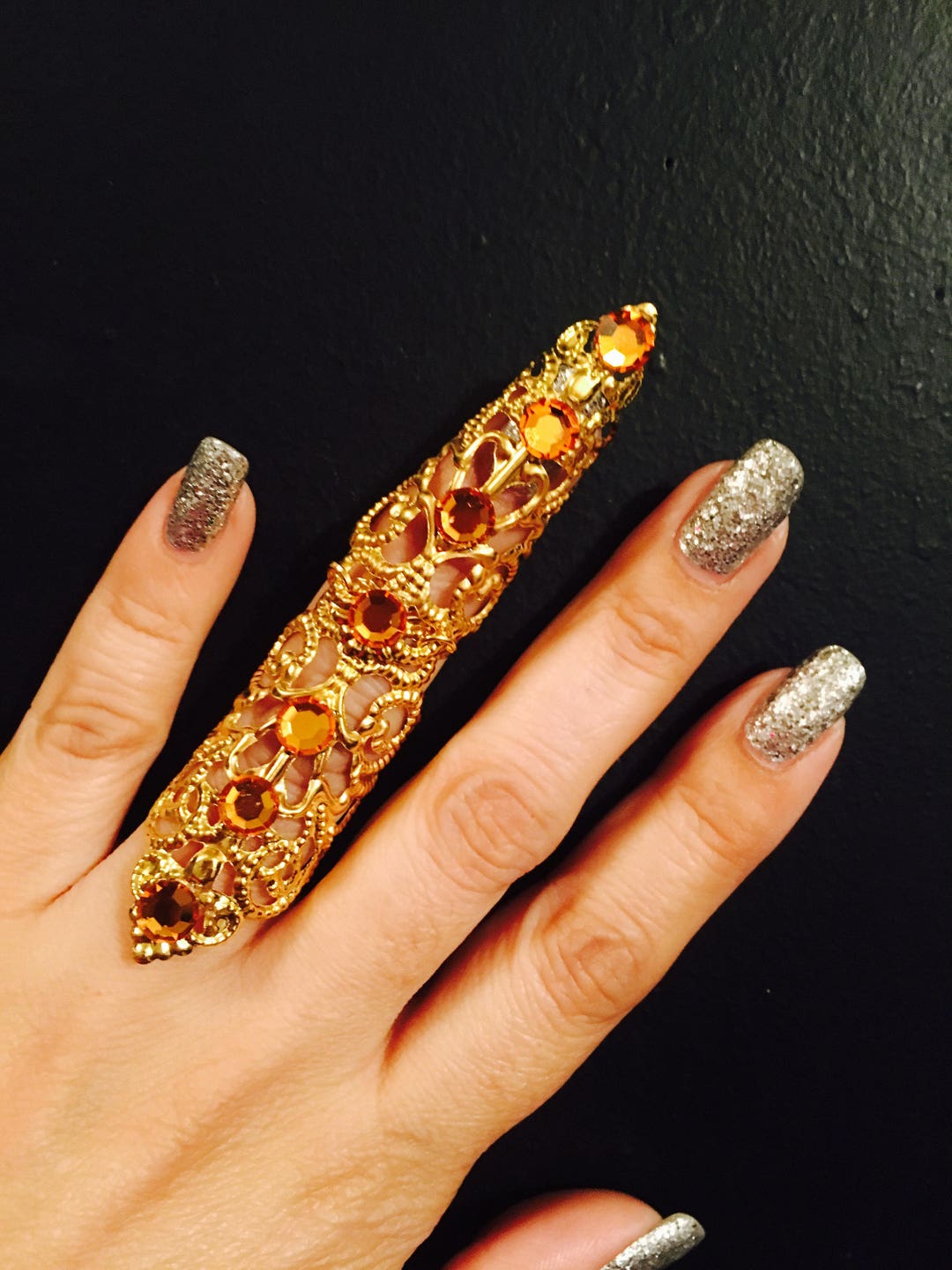 Shield Ring,full Nail Guard, Full Finger Ring,armor Ring,vintage Style ...