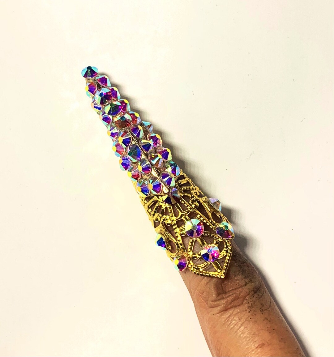 Crystal Claw Armor Ring,nail Guards, Nail Tips, Claws, Claw Rings ...